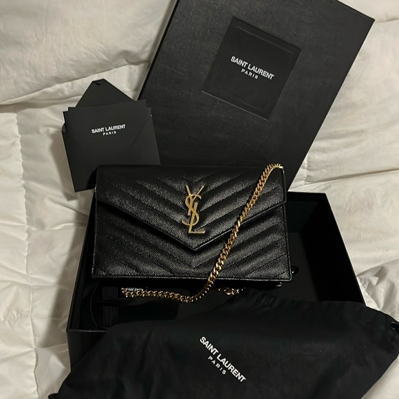 Yves Saint Laurent | Bags | Ysl 27 Cassandre Envelope Chain Wallet | Poshmark